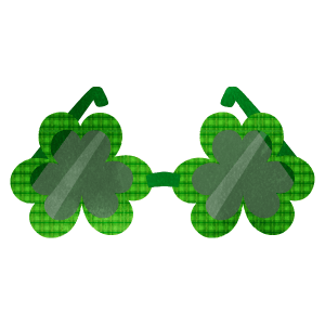 St Patrick's Day Clover Glasses - cute2u! A free Cute Illustration for ...