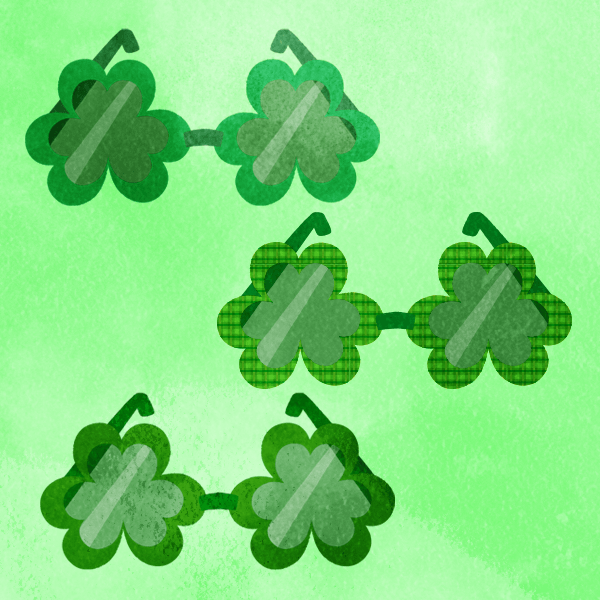St Patrick's Day Clover Glasses - cute2u! A free Cute Illustration for ...