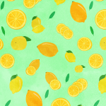 Set of Lemon Patterns - cute2u! A free Cute Illustration for Everyone!